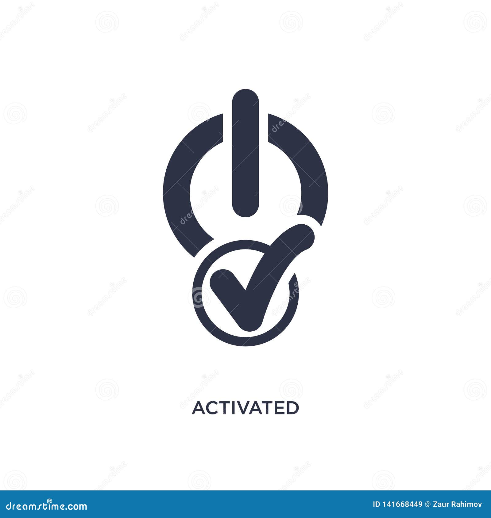Activated Icon on White Background. Simple Element Illustration from ...