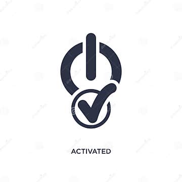 Activated Icon on White Background. Simple Element Illustration from ...
