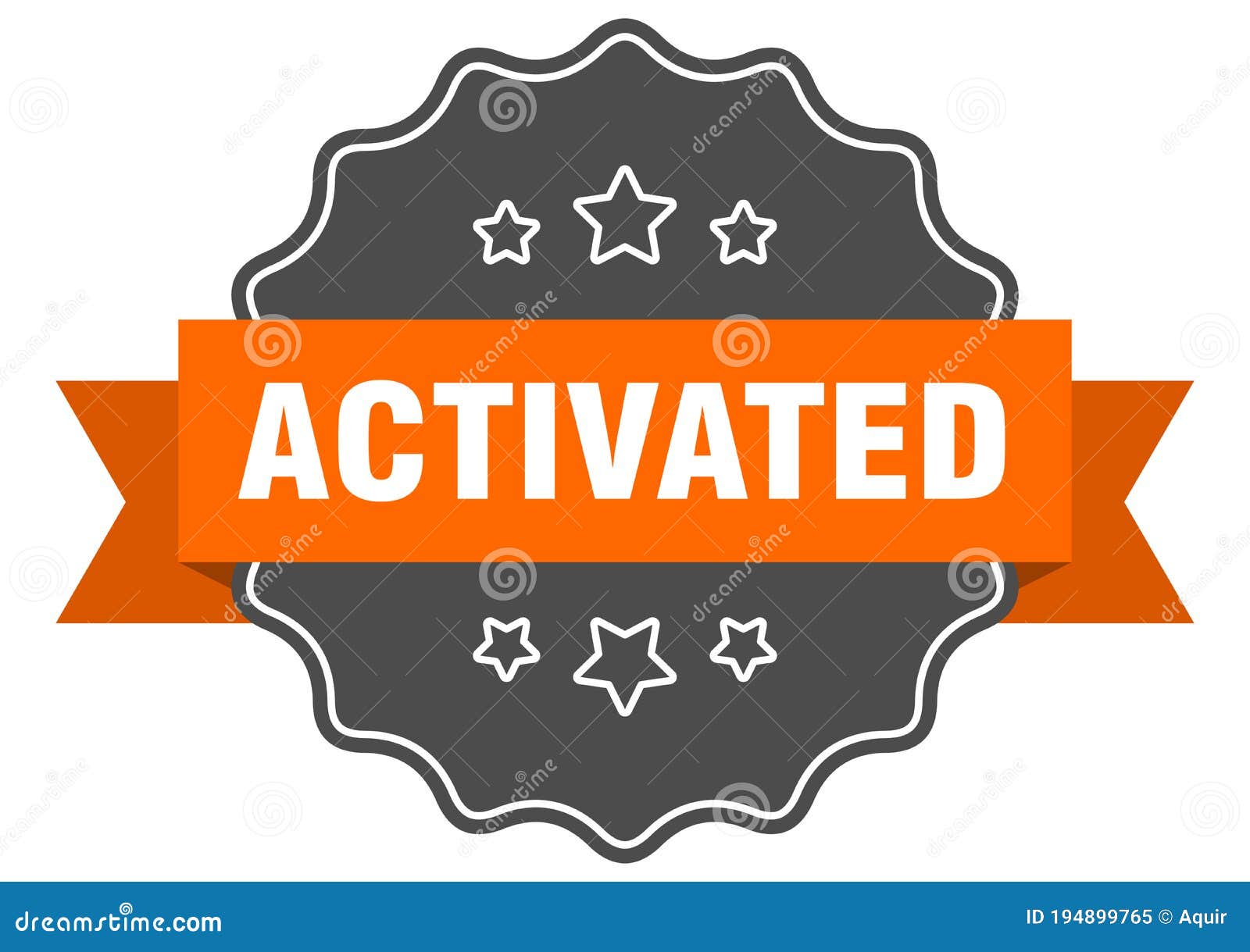 Activated Label. Activated Isolated Seal. Sticker. Sign Stock Vector ...