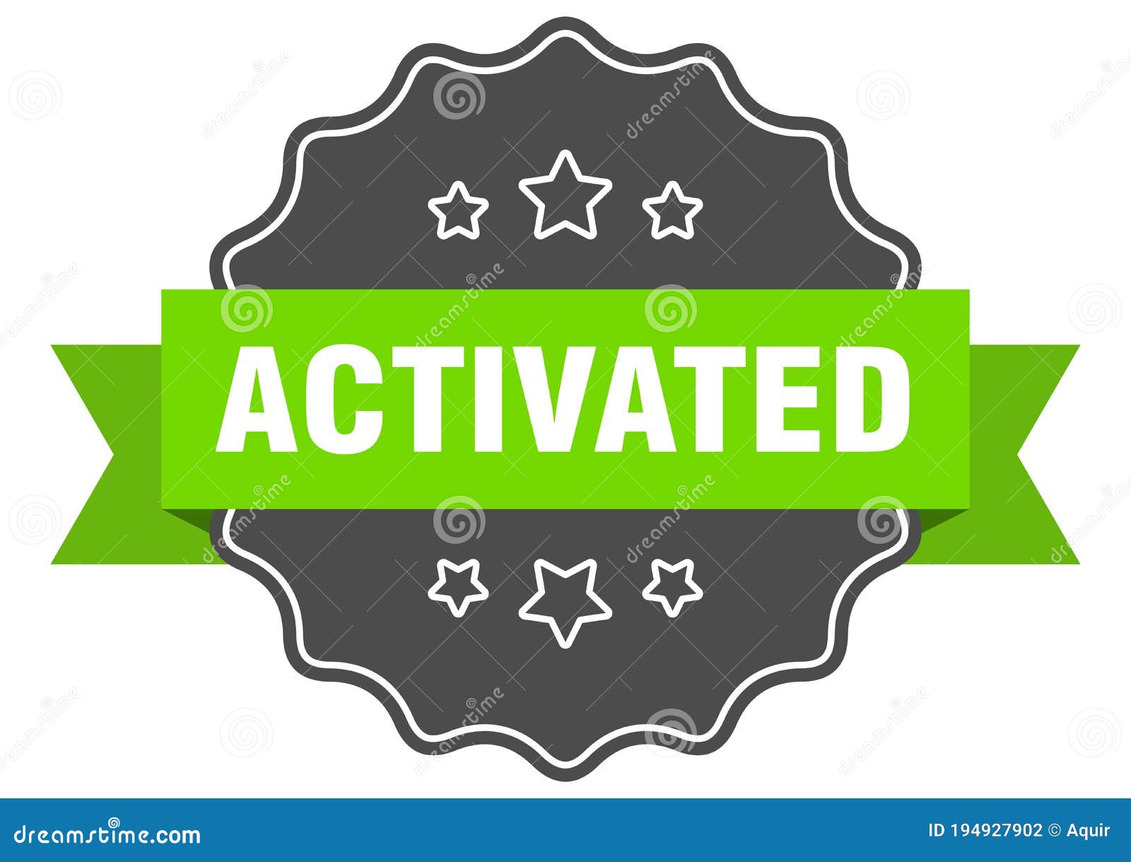 Activated Label. Activated Isolated Seal. Sticker. Sign Stock Vector ...