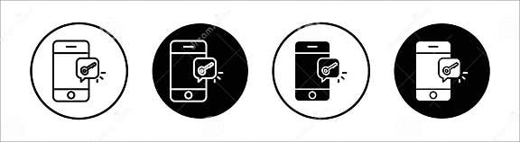 Activation Code Icon Flat Line Icon Set. Activation Code IconThin Line ...