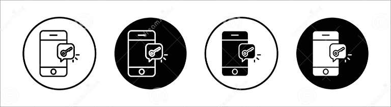 Activation Code Icon Flat Line Icon Set. Activation Code IconThin Line ...