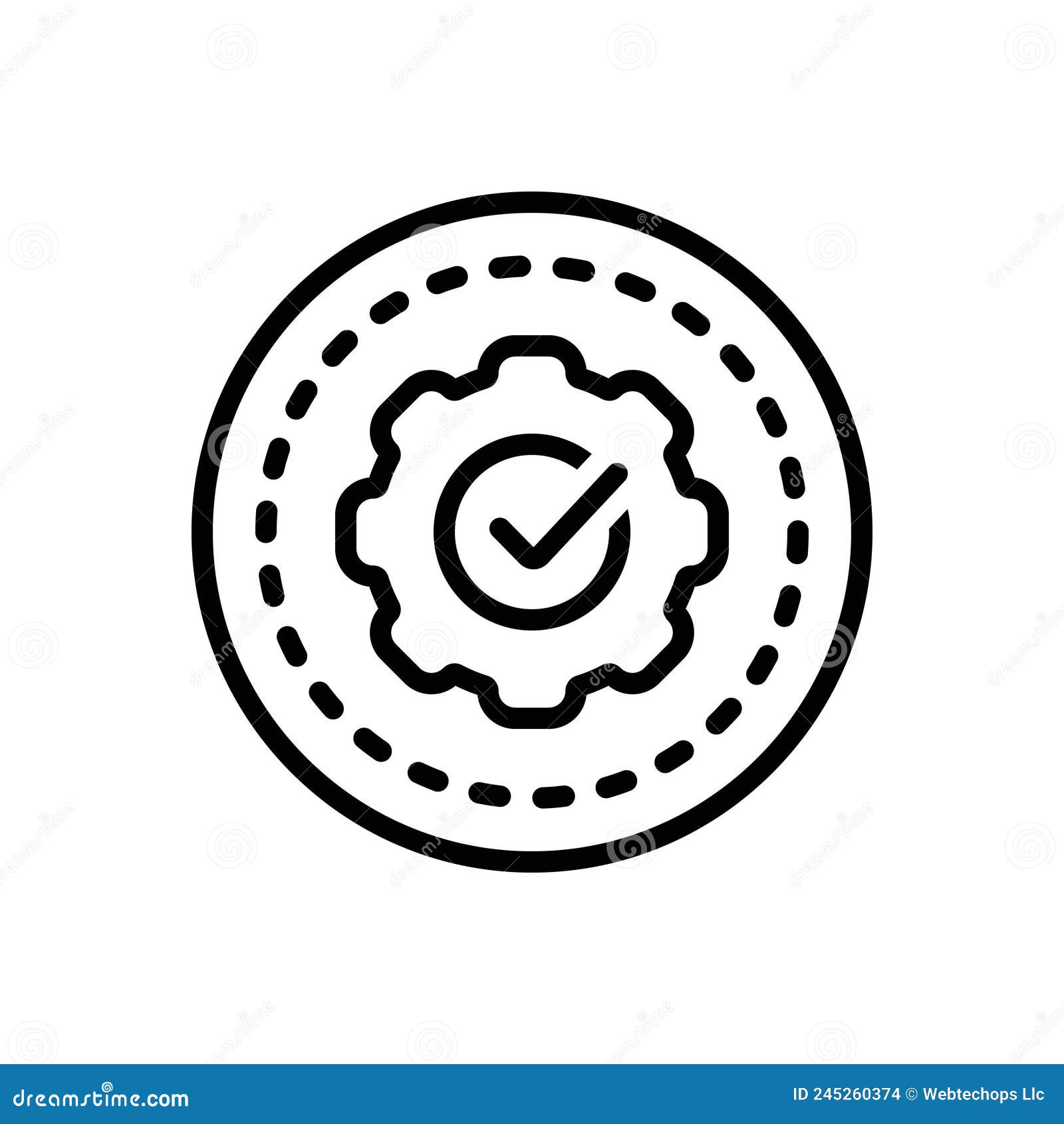 Black Line Icon for Activation, Workflow and Procedure Stock Vector ...