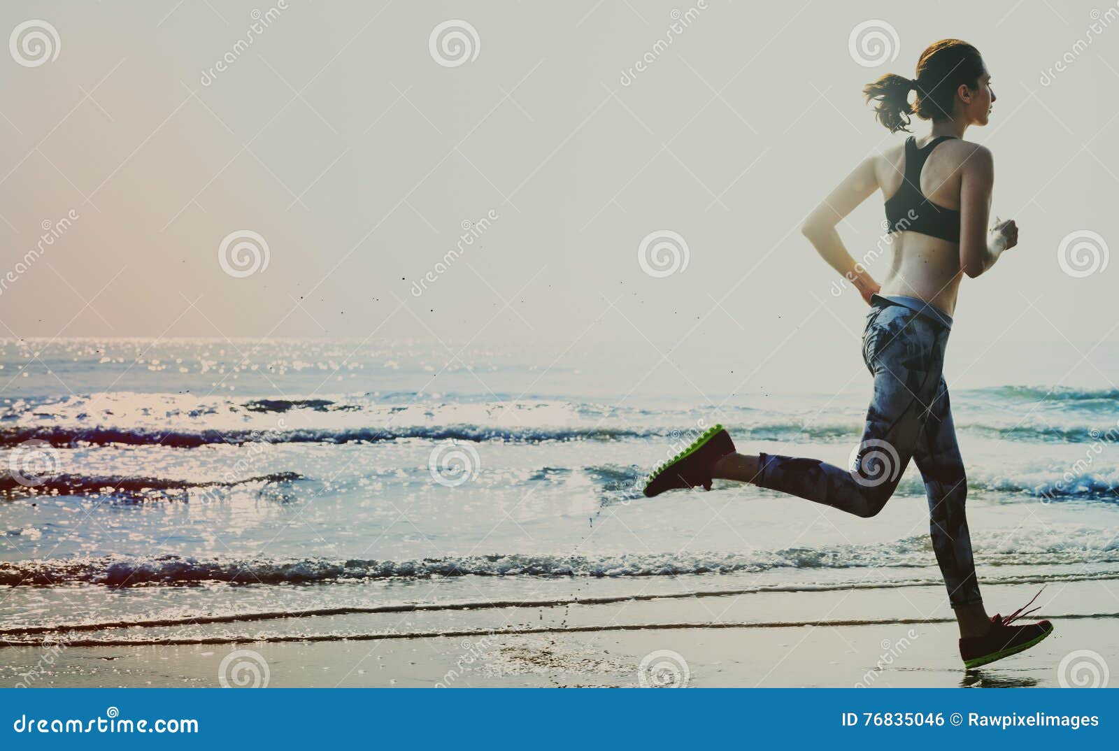 Active Action Beach Coast Health Jogging Summer Concept Stock Photo ...