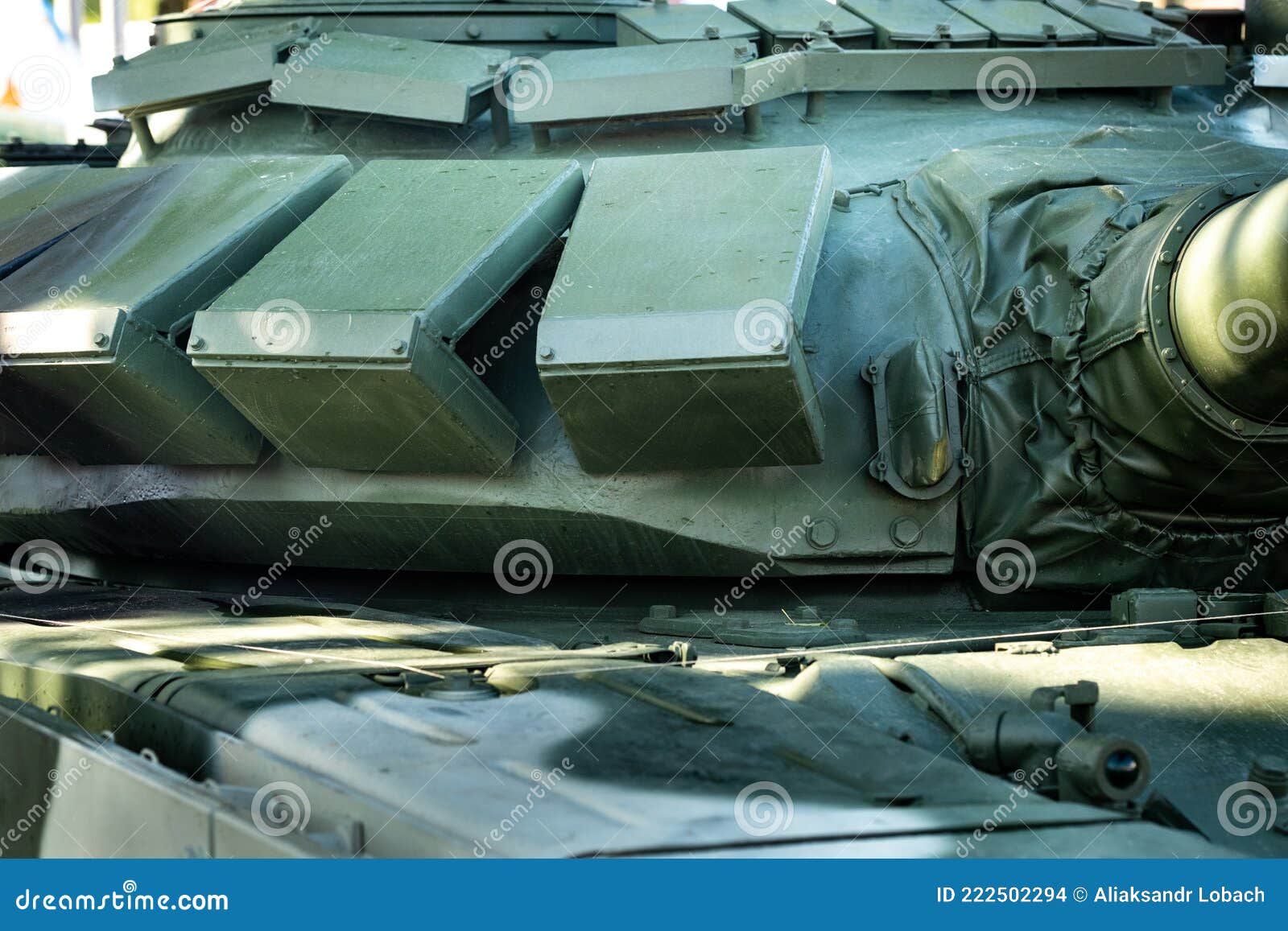 Active Armor of the Tank S Turret. Military Concept Stock Photo - Image ...