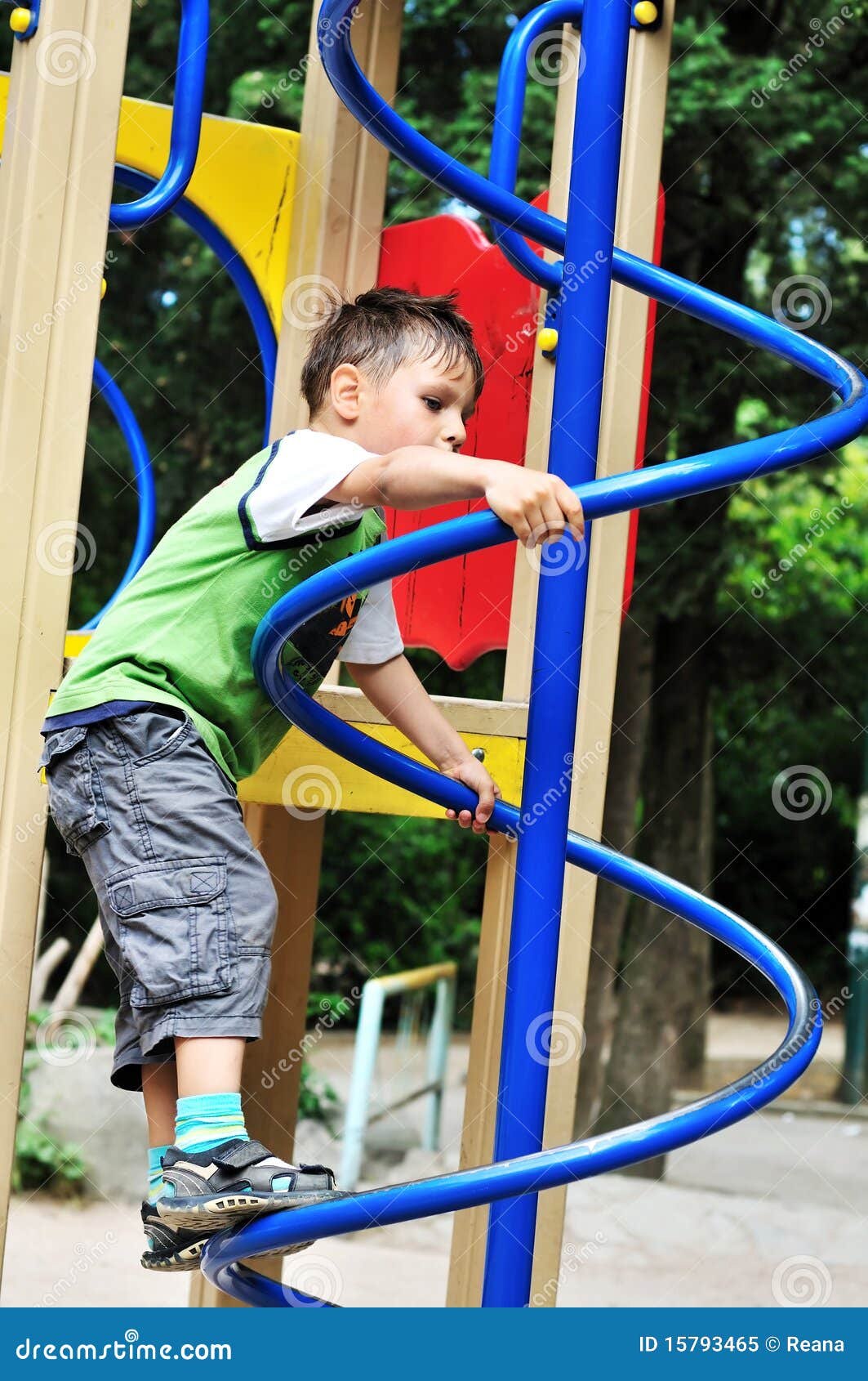 Active boy stock image. Image of childhood, chute, family - 15793465