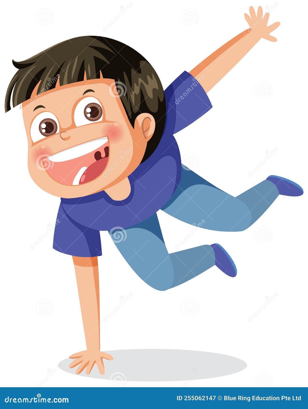 Active Boy Dancing Cartoon Character Stock Vector - Illustration of ...