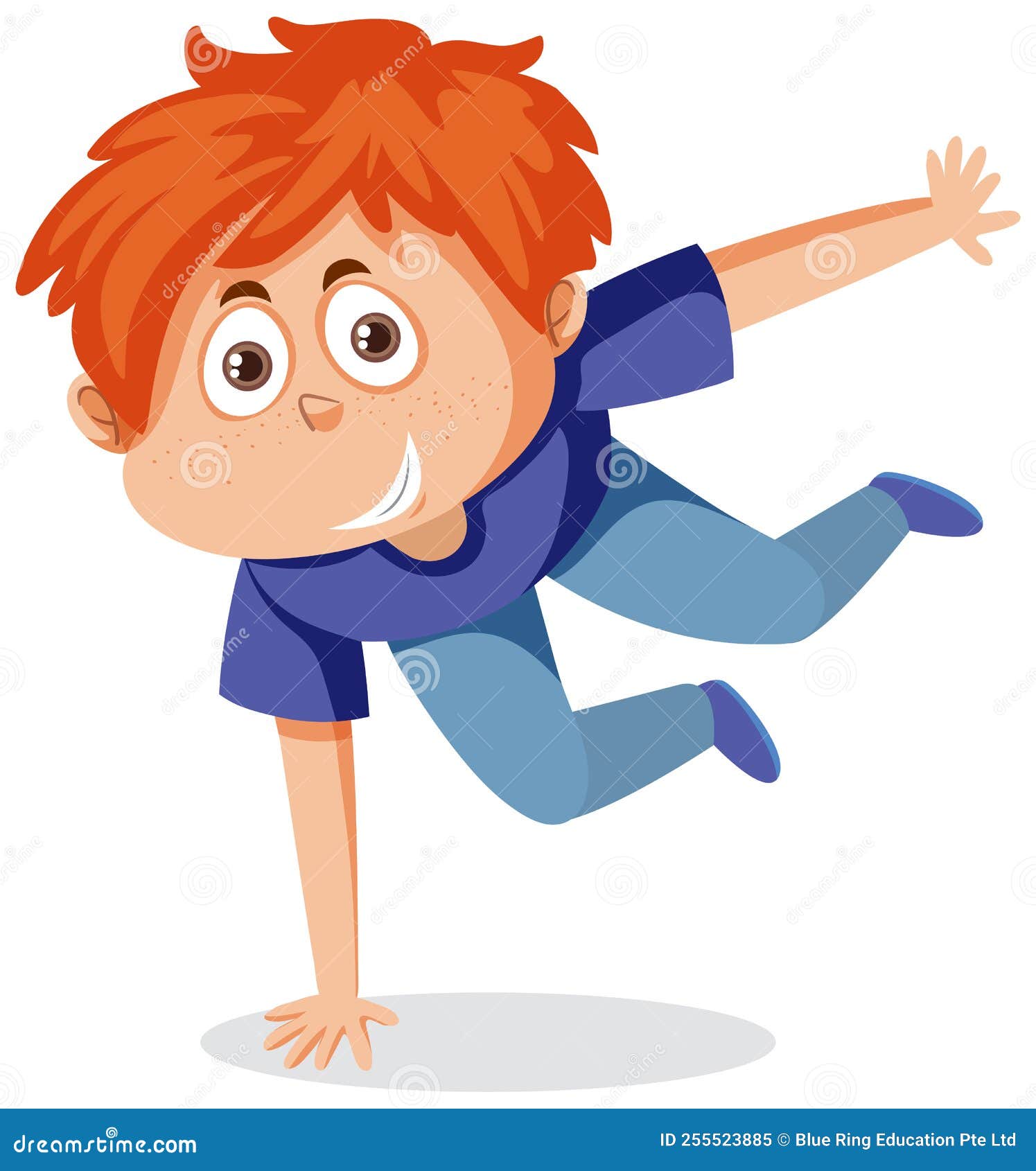 Active Boy Dancing Cartoon Character Stock Vector - Illustration of ...