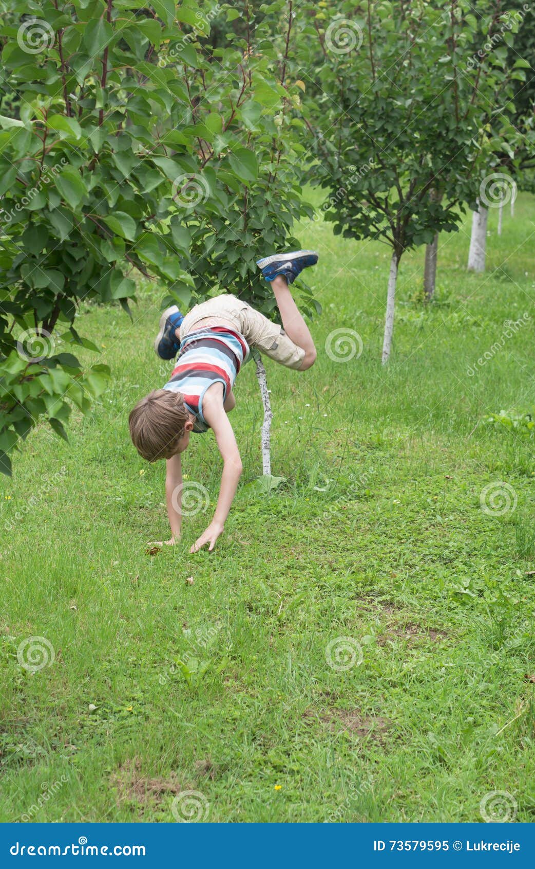 Active boy stock image. Image of summer, flowers, child - 73579595