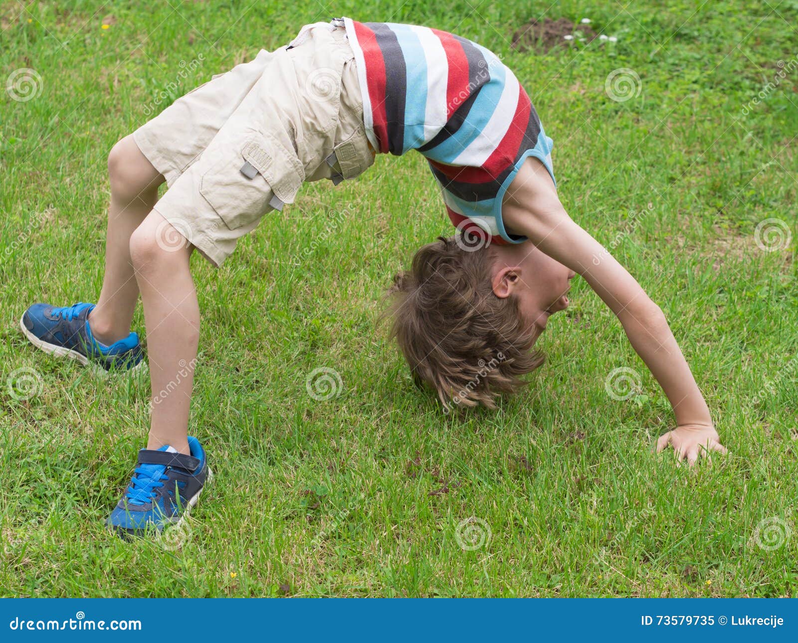 Active boy stock image. Image of flowers, happy, childhood - 73579735