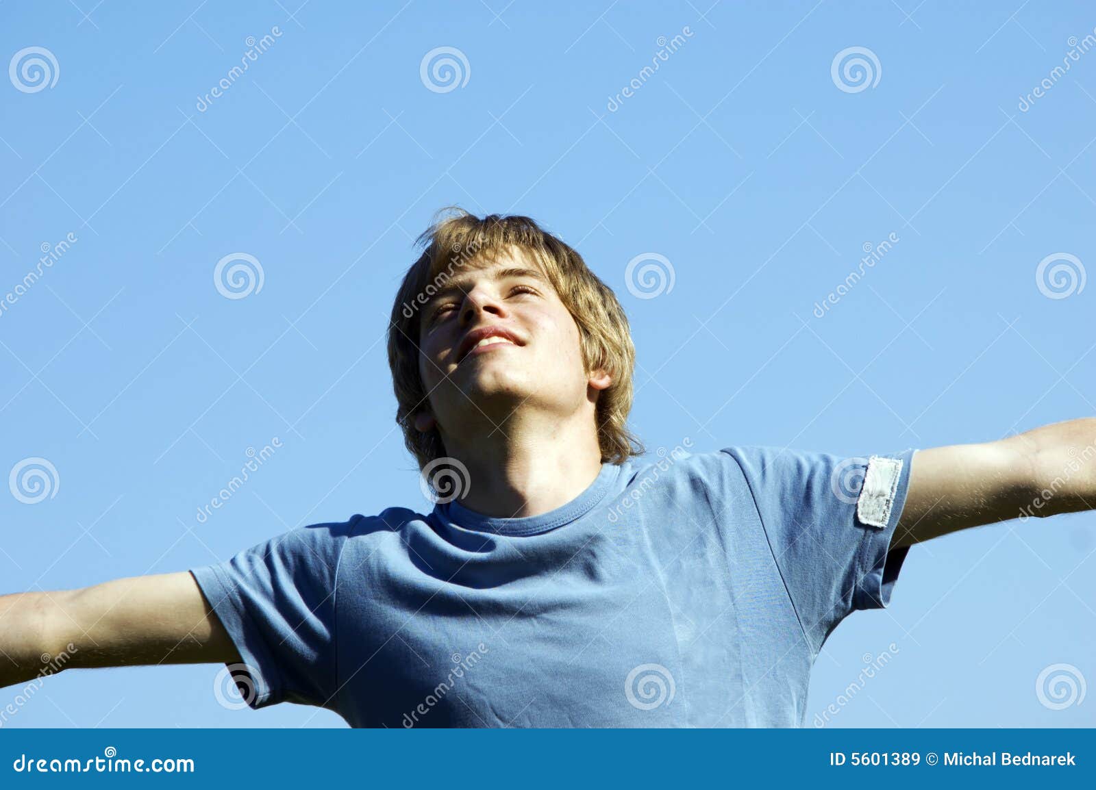 Active Boy Showing Happiness Stock Image - Image of people, harmony ...