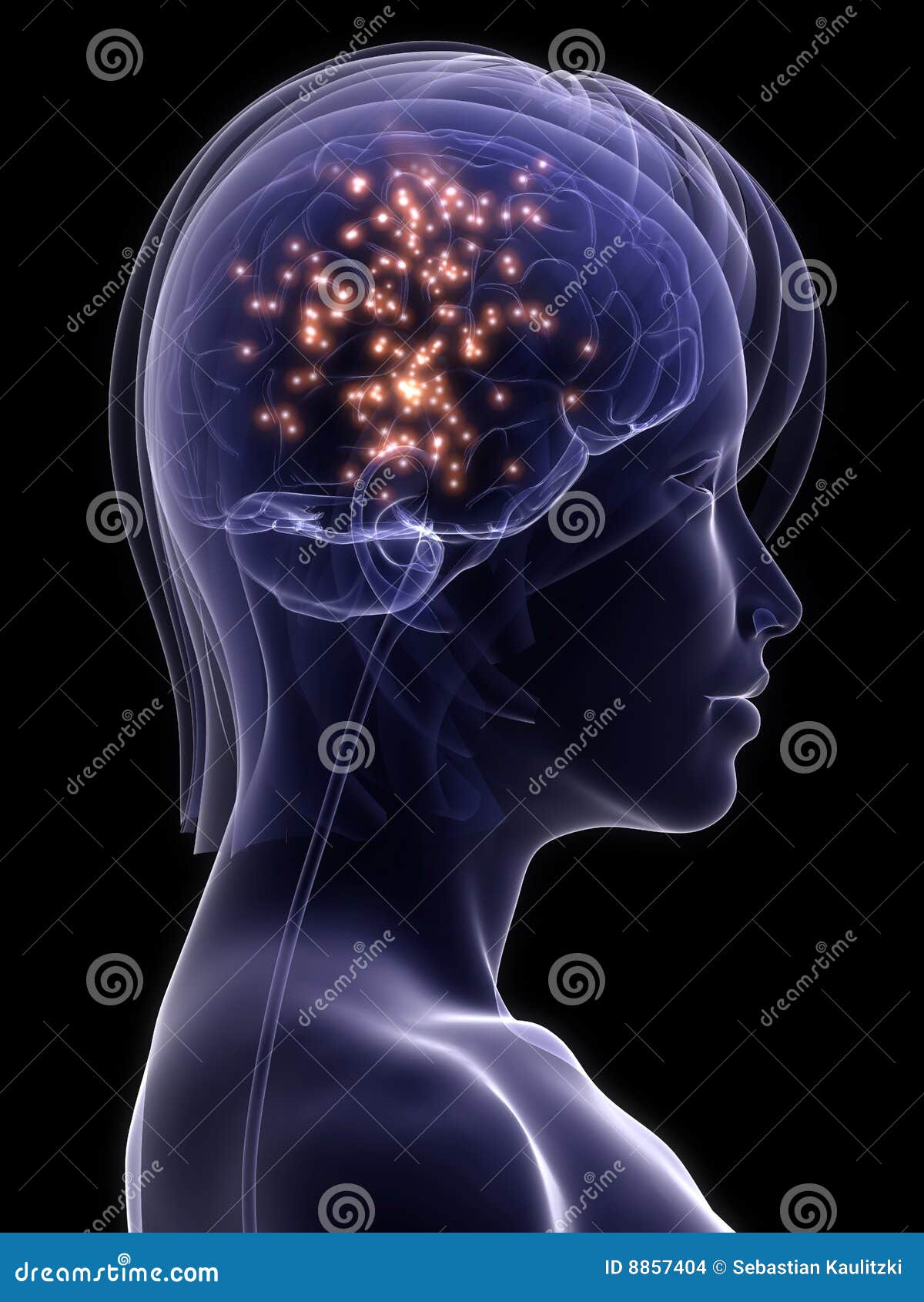 Active brain stock illustration. Illustration of disease - 8857404