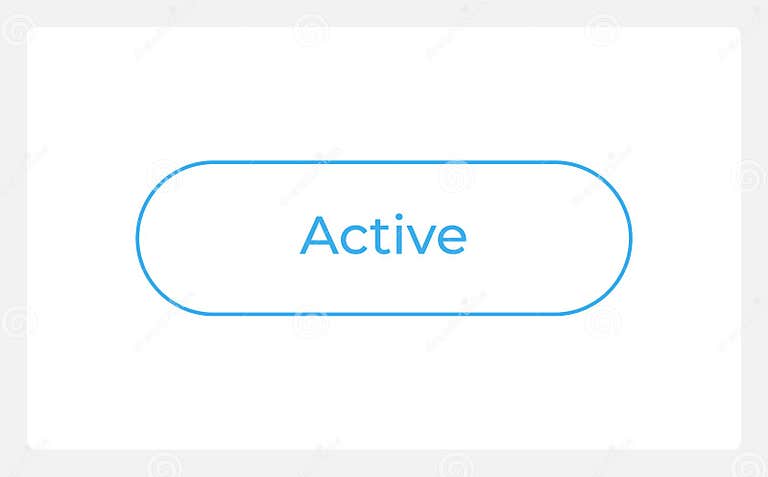 Active Button State Ui Element Template Stock Vector Illustration Of State Interact 265029370