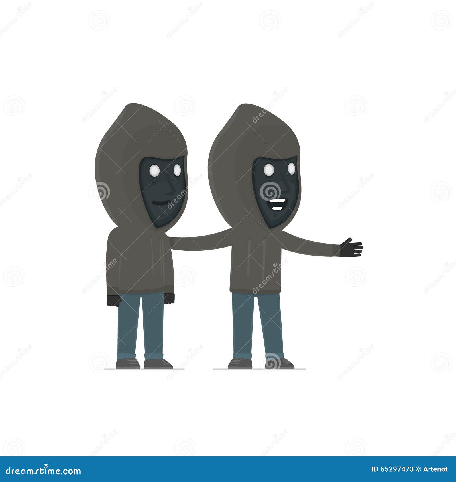 Active Character Anonymous Hackers Making Presentation of His Pr Stock ...