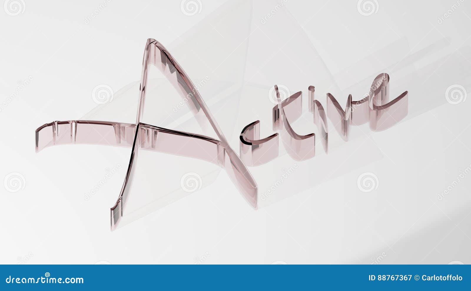 Active - 3D Rendering stock illustration. Illustration of activated ...