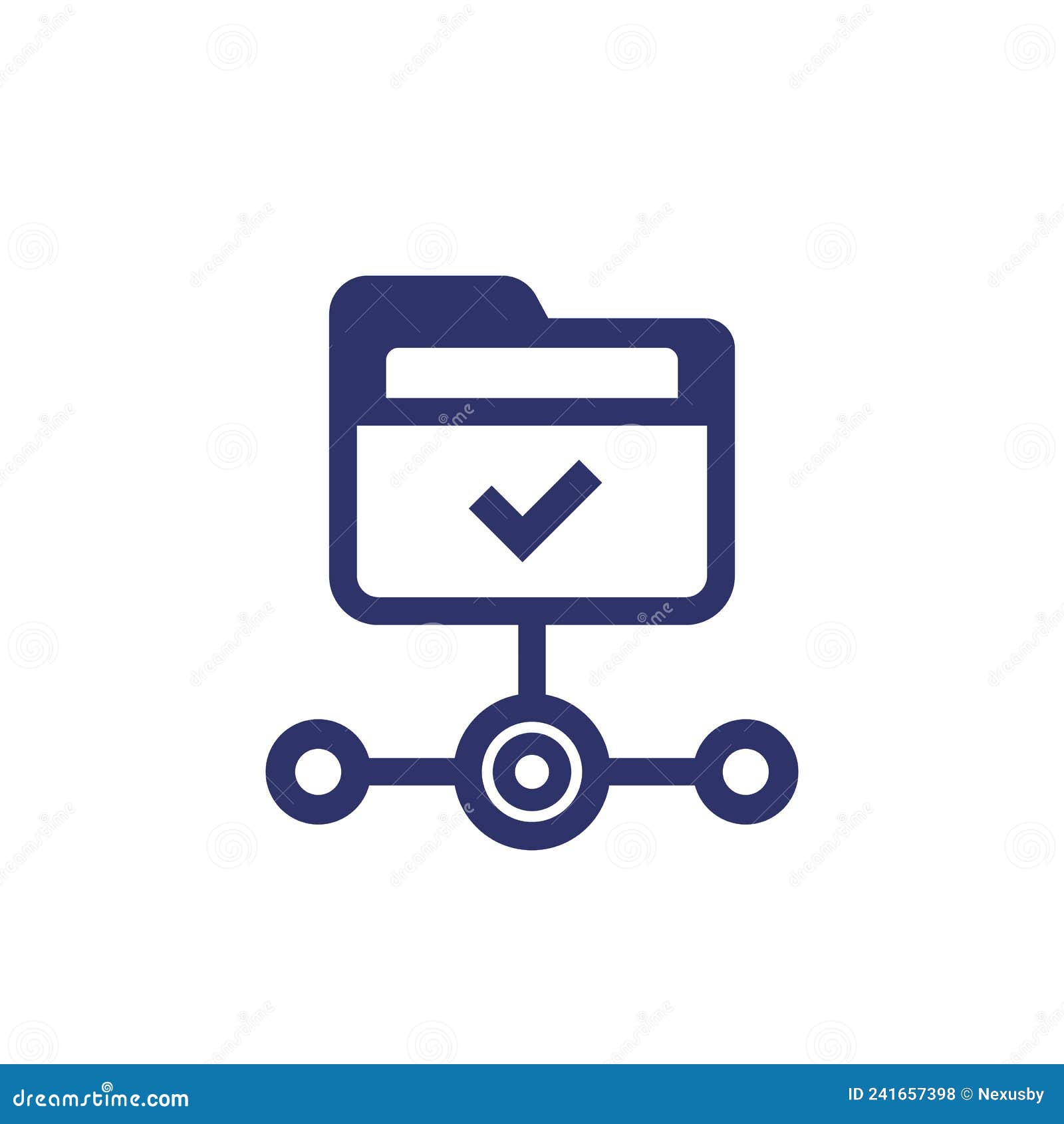 Active Directory, Folder Icon On White Vector Illustration ...