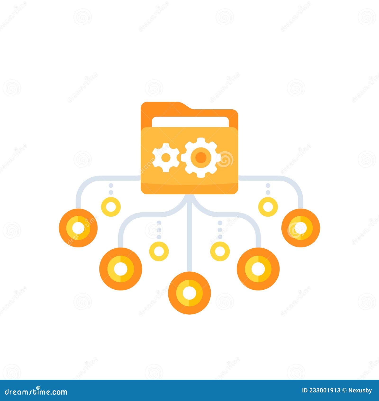 Active Directory, Folder Vector Icon Stock Vector - Illustration of ...