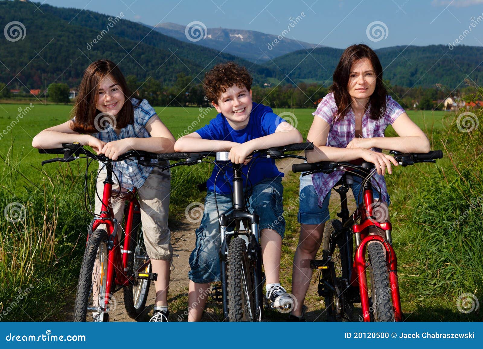 Active family stock photo. Image of child, children, biker - 20120500