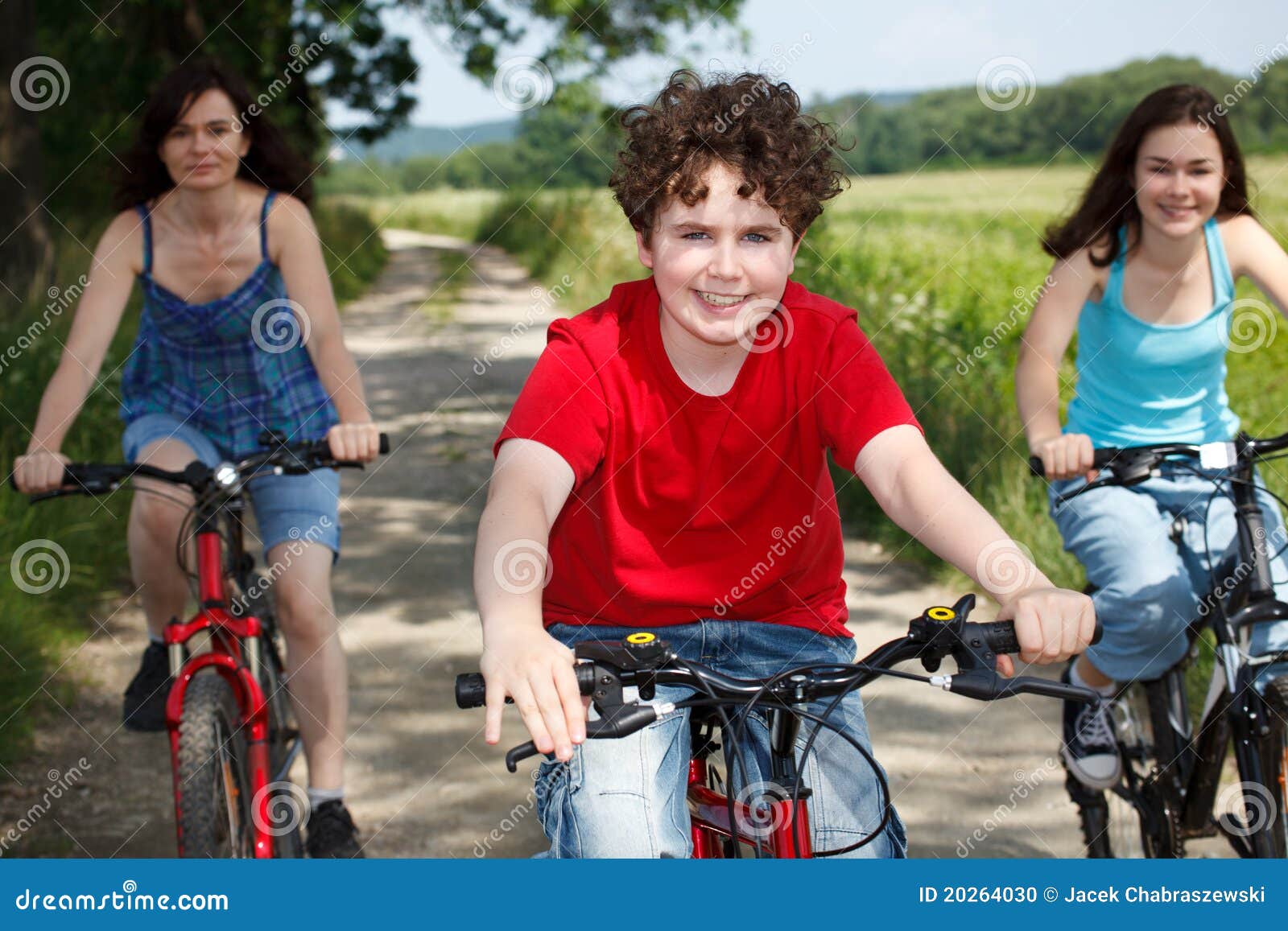 Active family stock photo. Image of children, bicyclist - 20264030