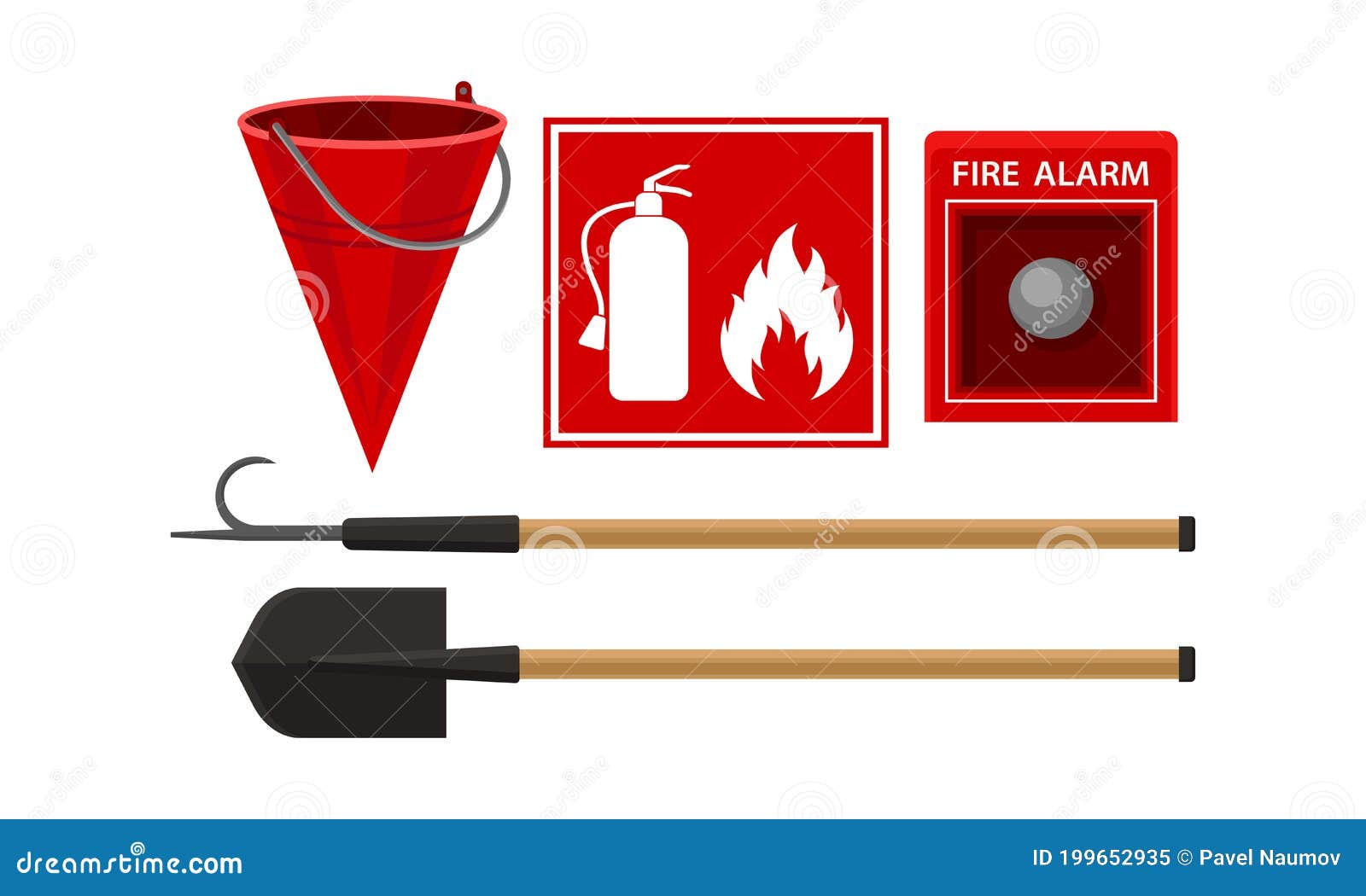 Active Fire Protection Devices With Fire Extinguisher And Fire Alarm ...