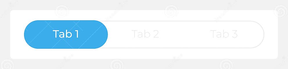 Active First Tab In Menu Ui Element Template Stock Vector
