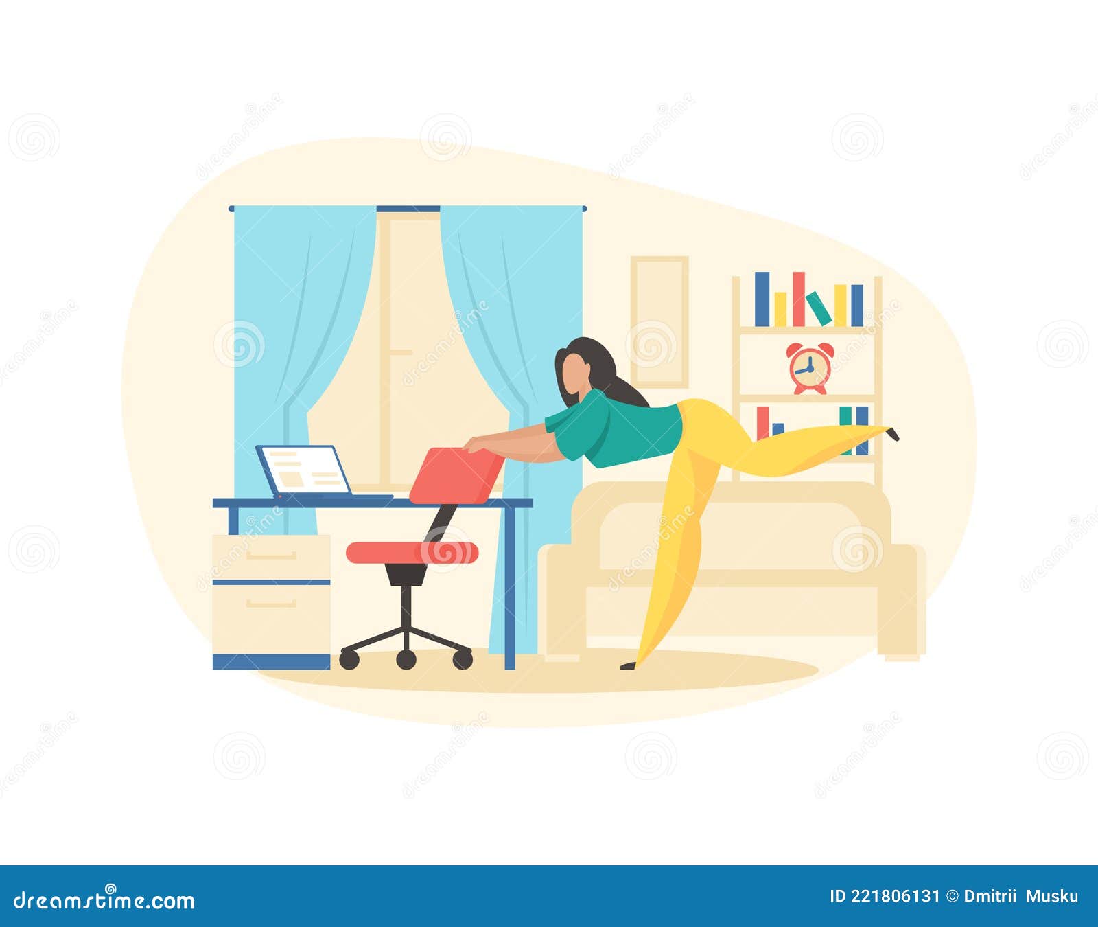 Sedentary Workplace Behavior RGB Color Icon Cartoon Vector ... Sedentary Workplace Behavior RGB Color Icon Cartoon Vector ...
