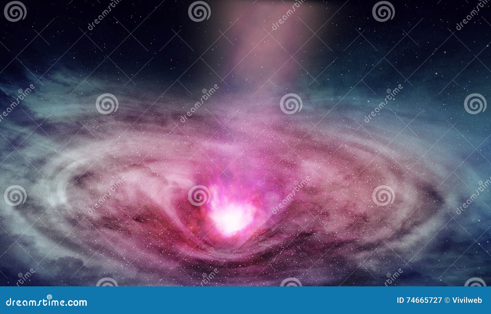 Active galactic nucleus stock illustration. Illustration of emission ...