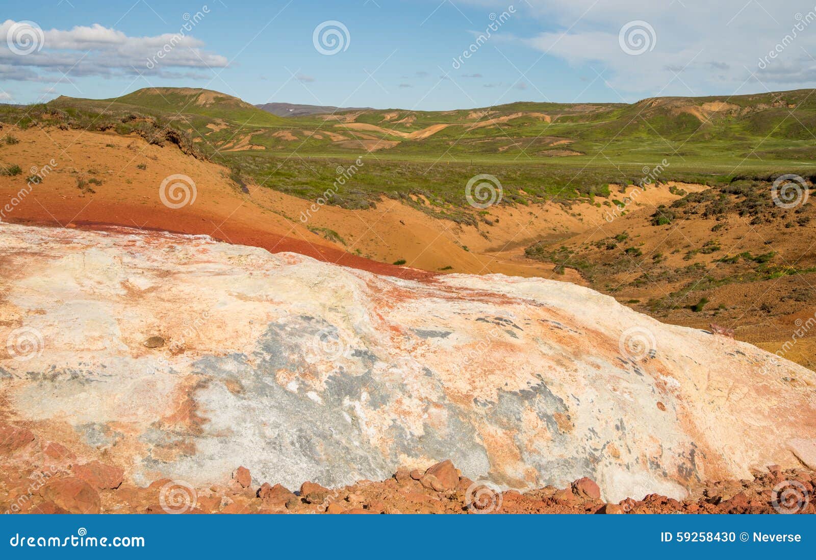 Active Geothermal Volcanic Area Stock Photo - Image of natural, color ...
