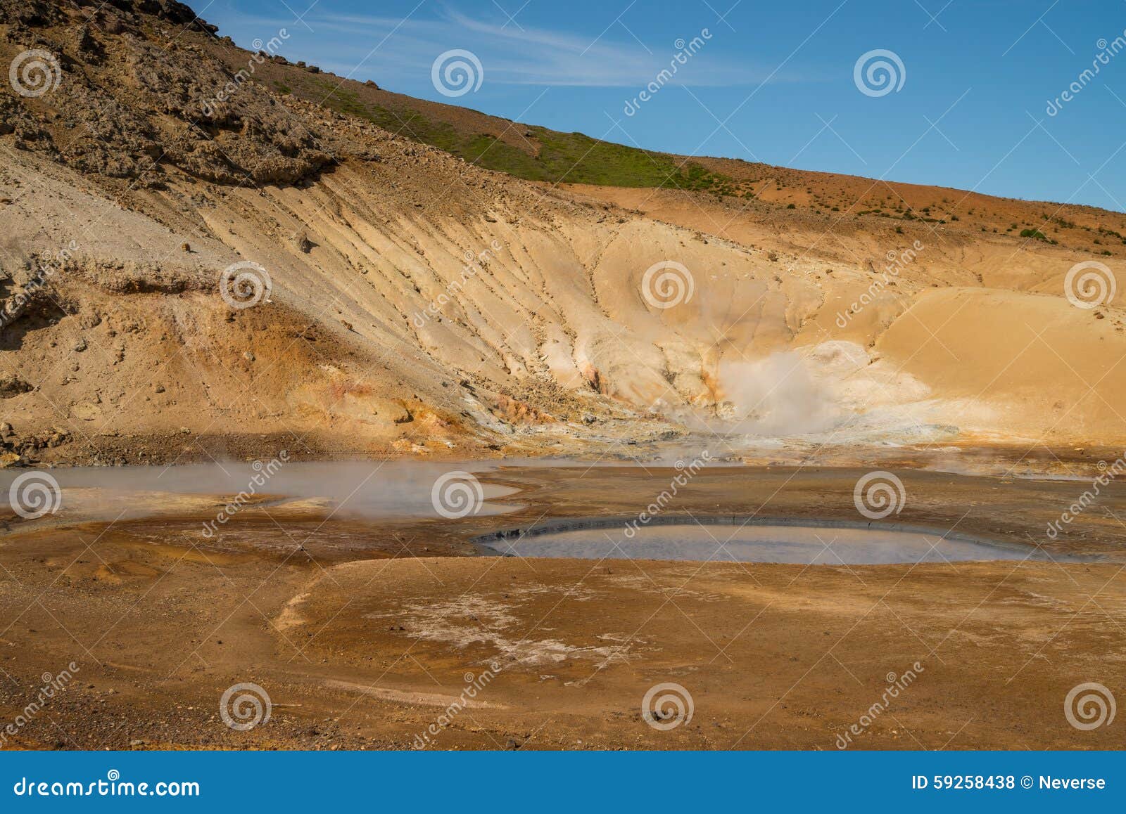 Active Geothermal Volcanic Area Stock Photo - Image of scenic, iceland ...