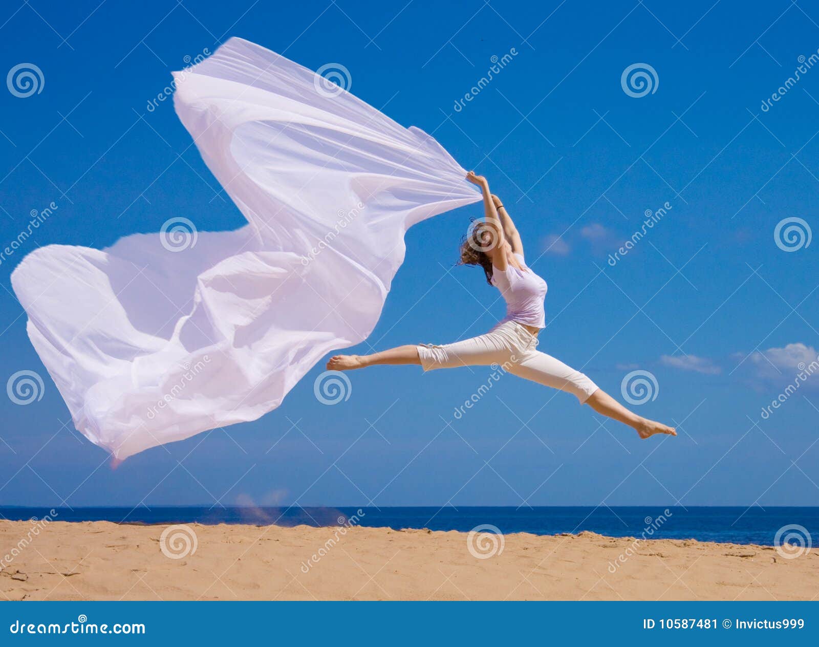 Active Girl In Bikini In Dive Action On Surf Board Royalty Free Stock