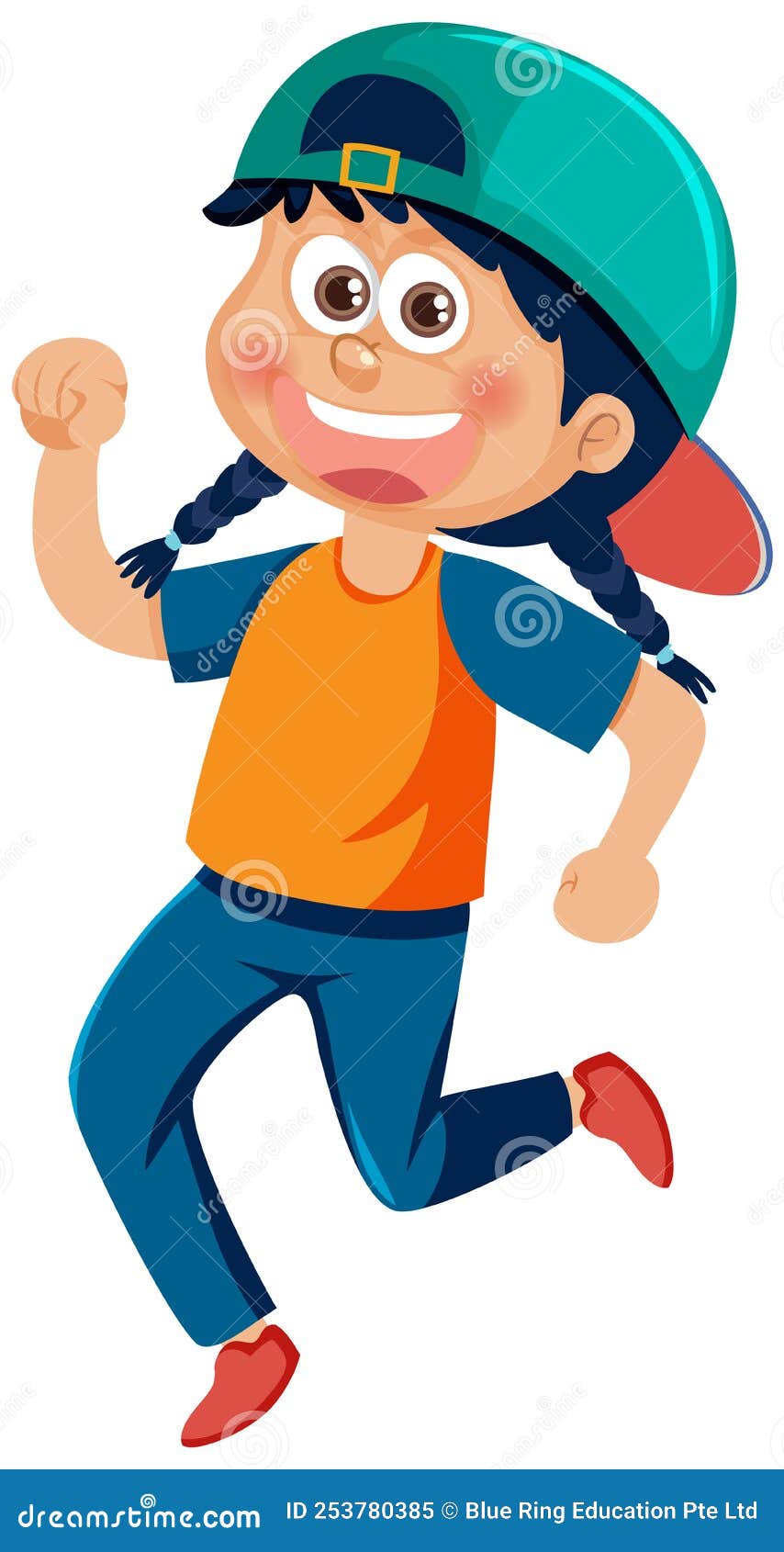 Active Girl Cartoon Character Stock Vector - Illustration of character ...