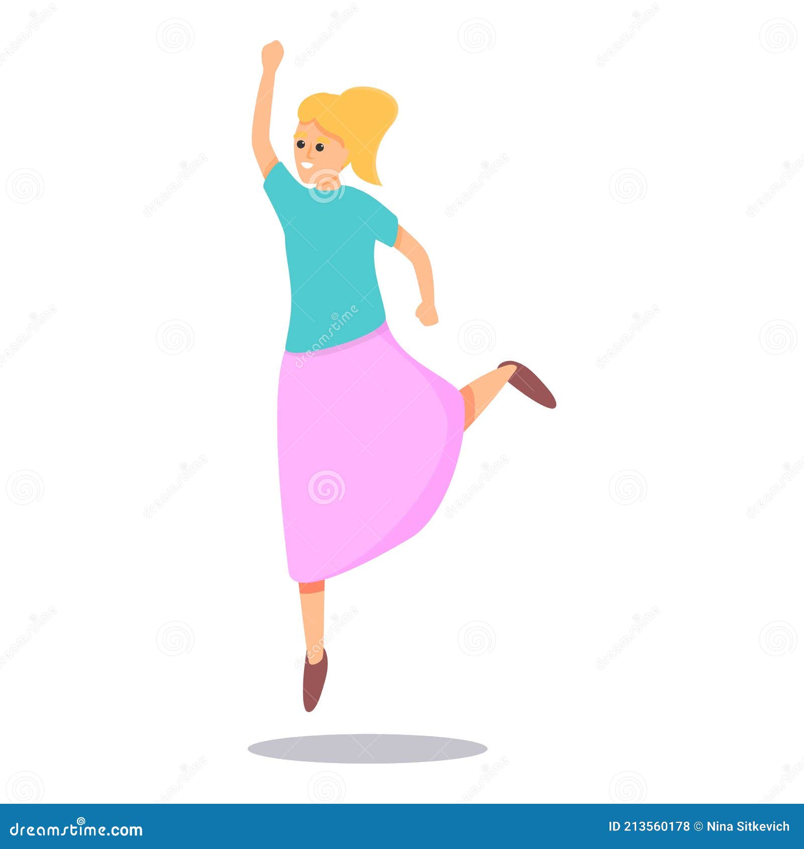 Active Girl Icon, Cartoon Style Stock Vector - Illustration of graphic ...