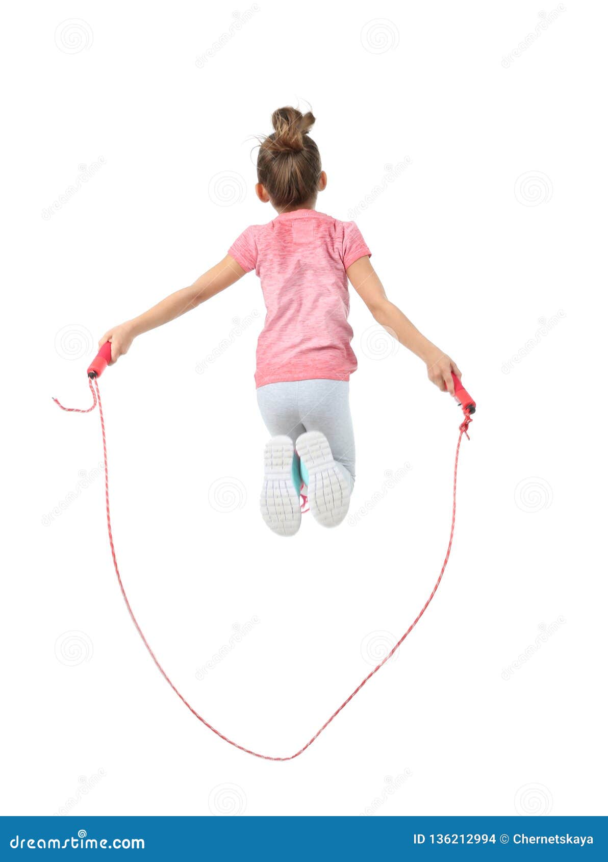 Active girl jumping rope stock photo. Image of game - 136212994