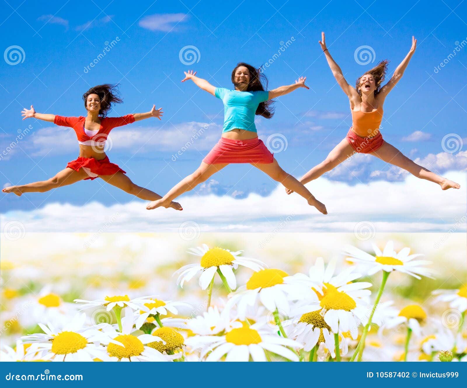 Active girls stock photo. Image of exercise, healthy - 10587402