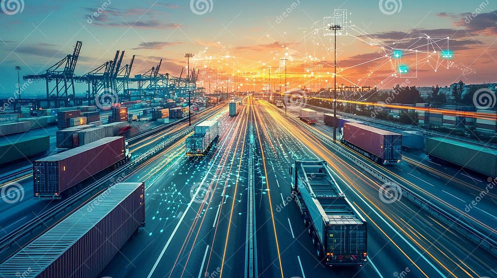 Active Global Logistics Network Visualization Showcasing Connected ...