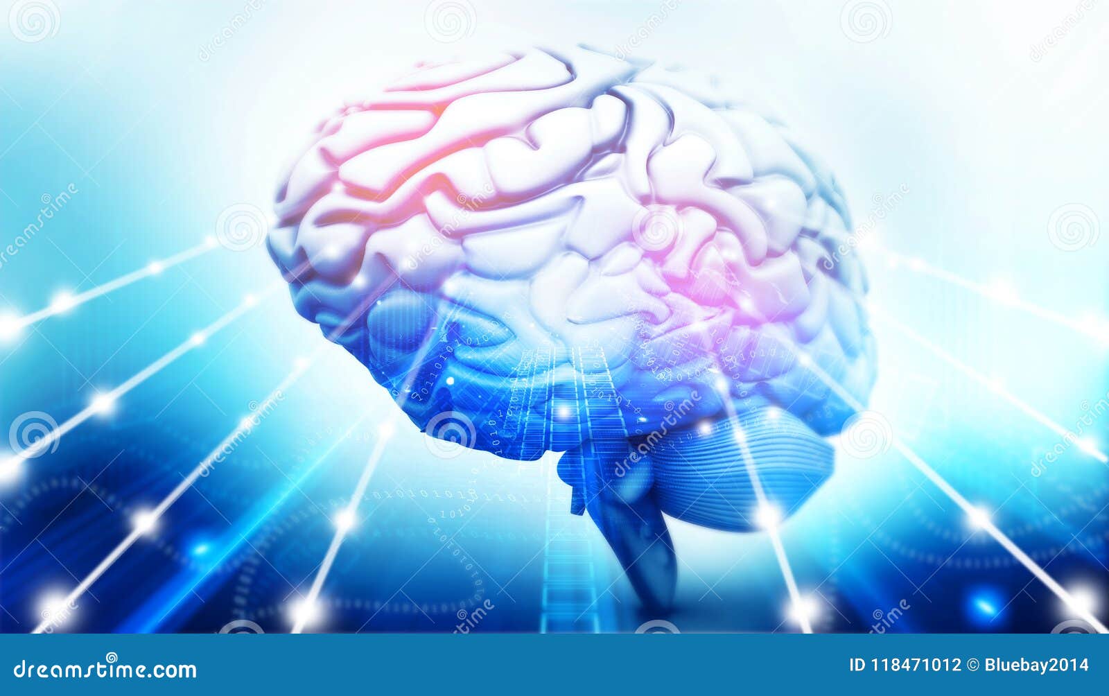 Active human brain stock illustration. Illustration of control - 118471012