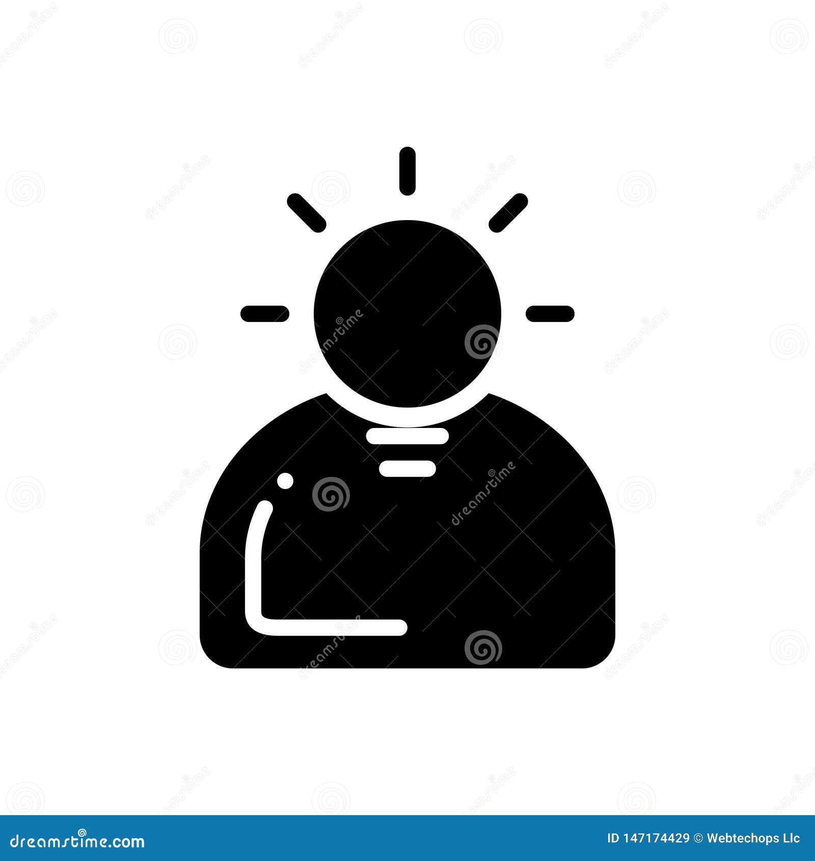 Black Solid Icon for Active, Effectual and Minded Stock Vector ...
