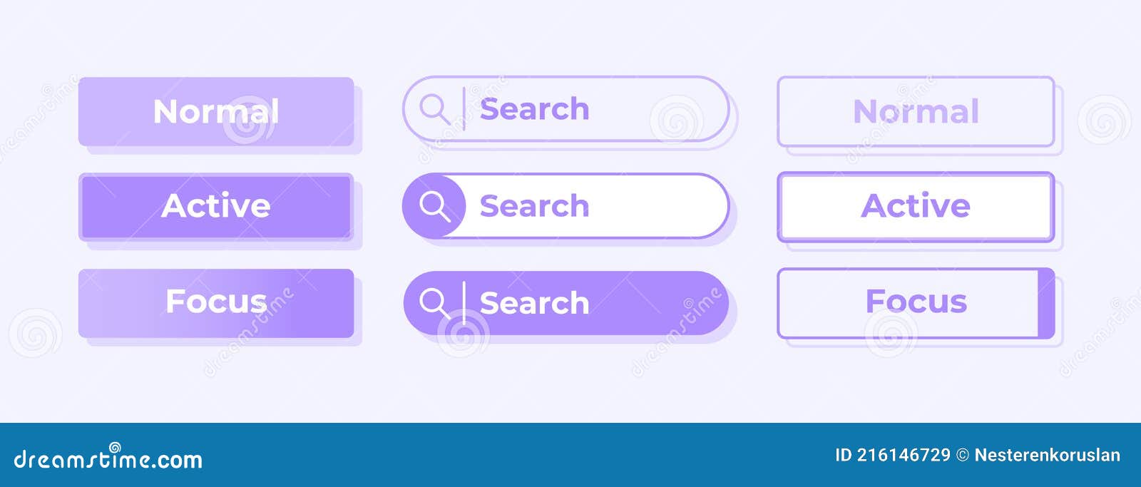 Active and Inactive Options UI Elements Kit Stock Vector - Illustration ... Active and Inactive Options UI Elements Kit Stock Vector - Illustration ...