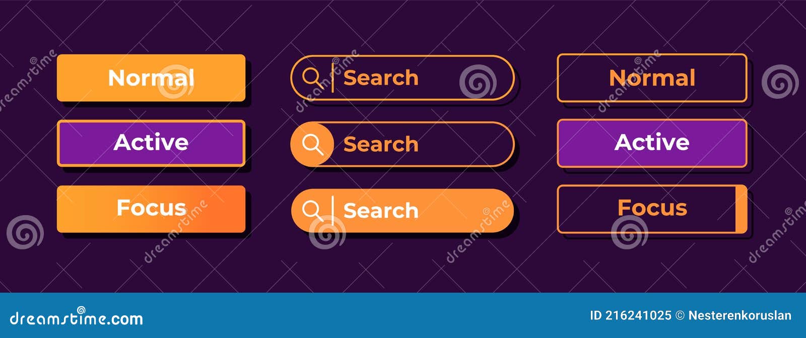 Active and Inactive Options UI Elements Kit Stock Vector - Illustration ... Active and Inactive Options UI Elements Kit Stock Vector - Illustration ...