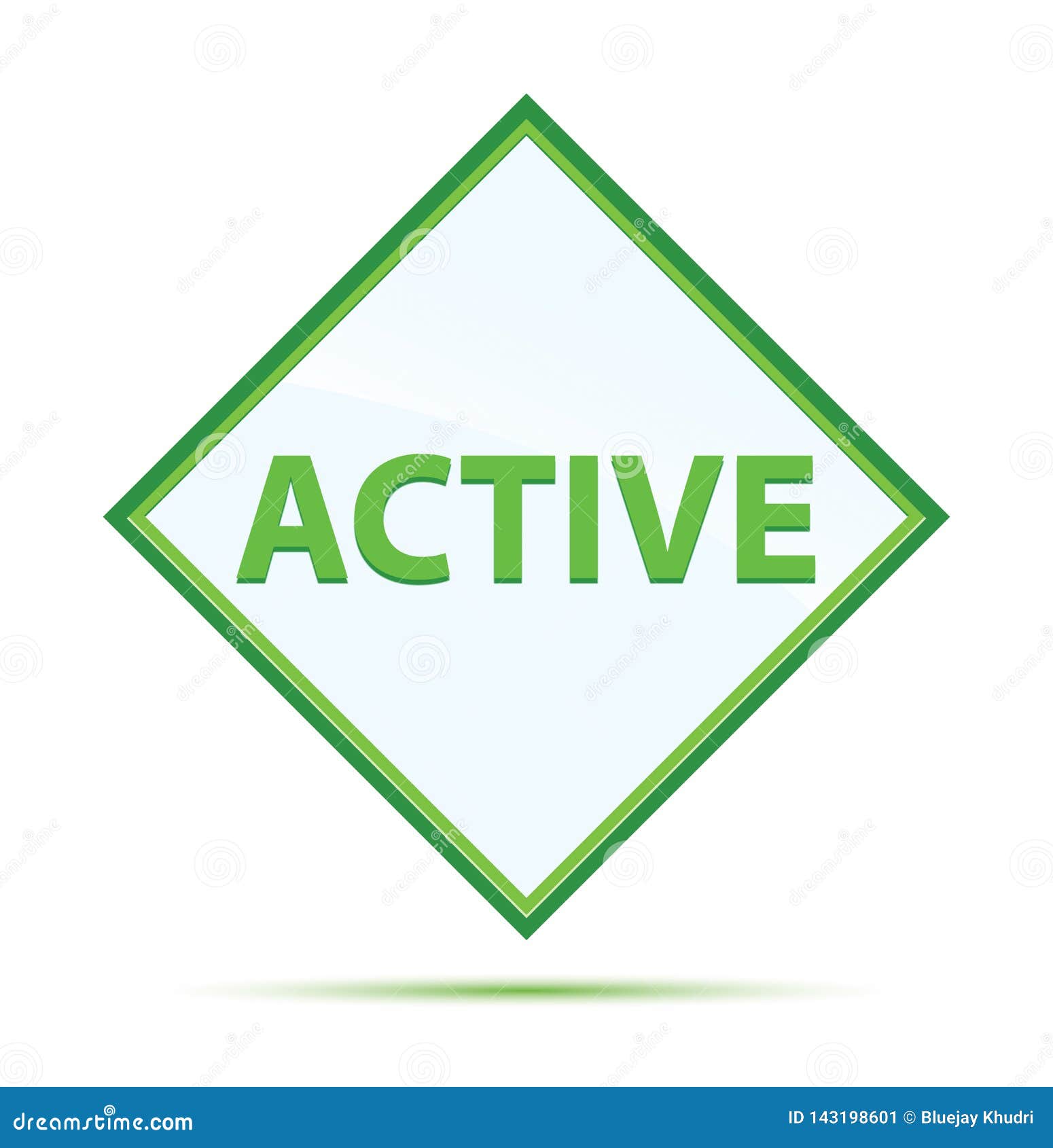 Active Modern Abstract Green Diamond Button Stock Illustration ...