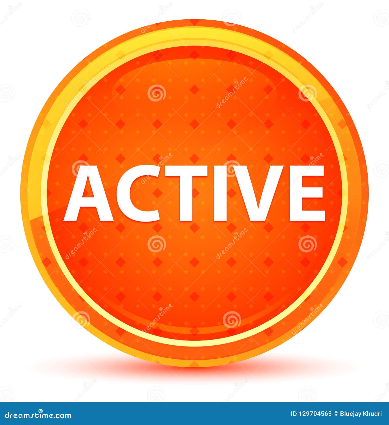 Active Natural Orange Round Button Stock Illustration - Illustration of ...