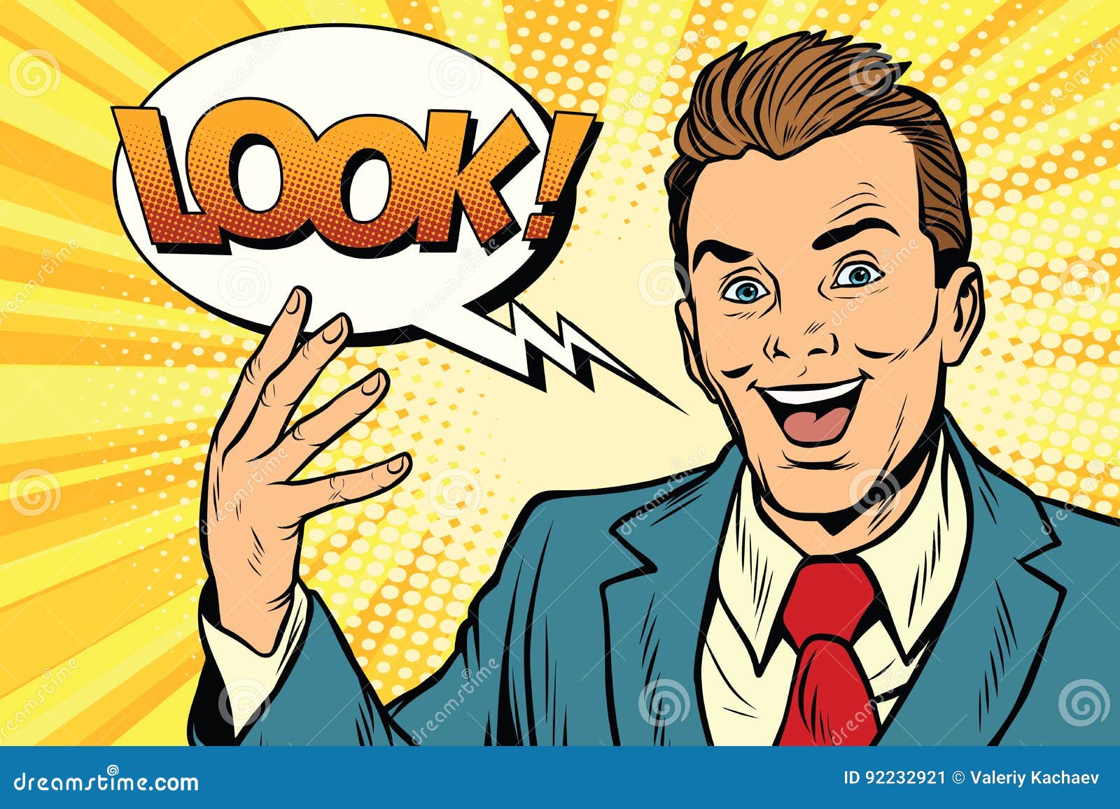 Active Joyful Speaker Businessman Look Cartoon Vector | CartoonDealer ...
