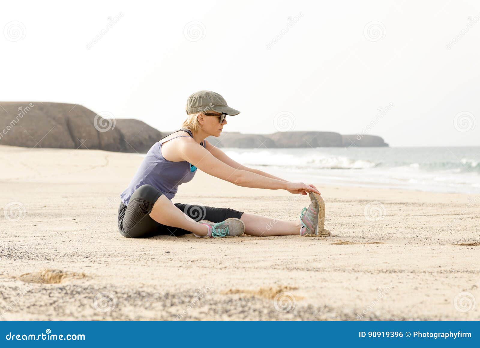 Seated Hamstring Stretch Royalty-Free Stock Photography | CartoonDealer ...