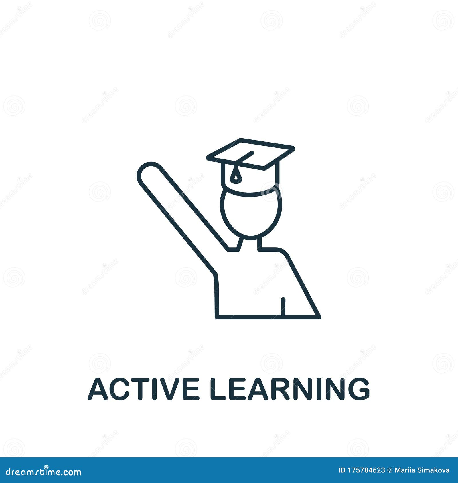 Active Learning Icon from Life Skills Collection. Simple Line Active ...
