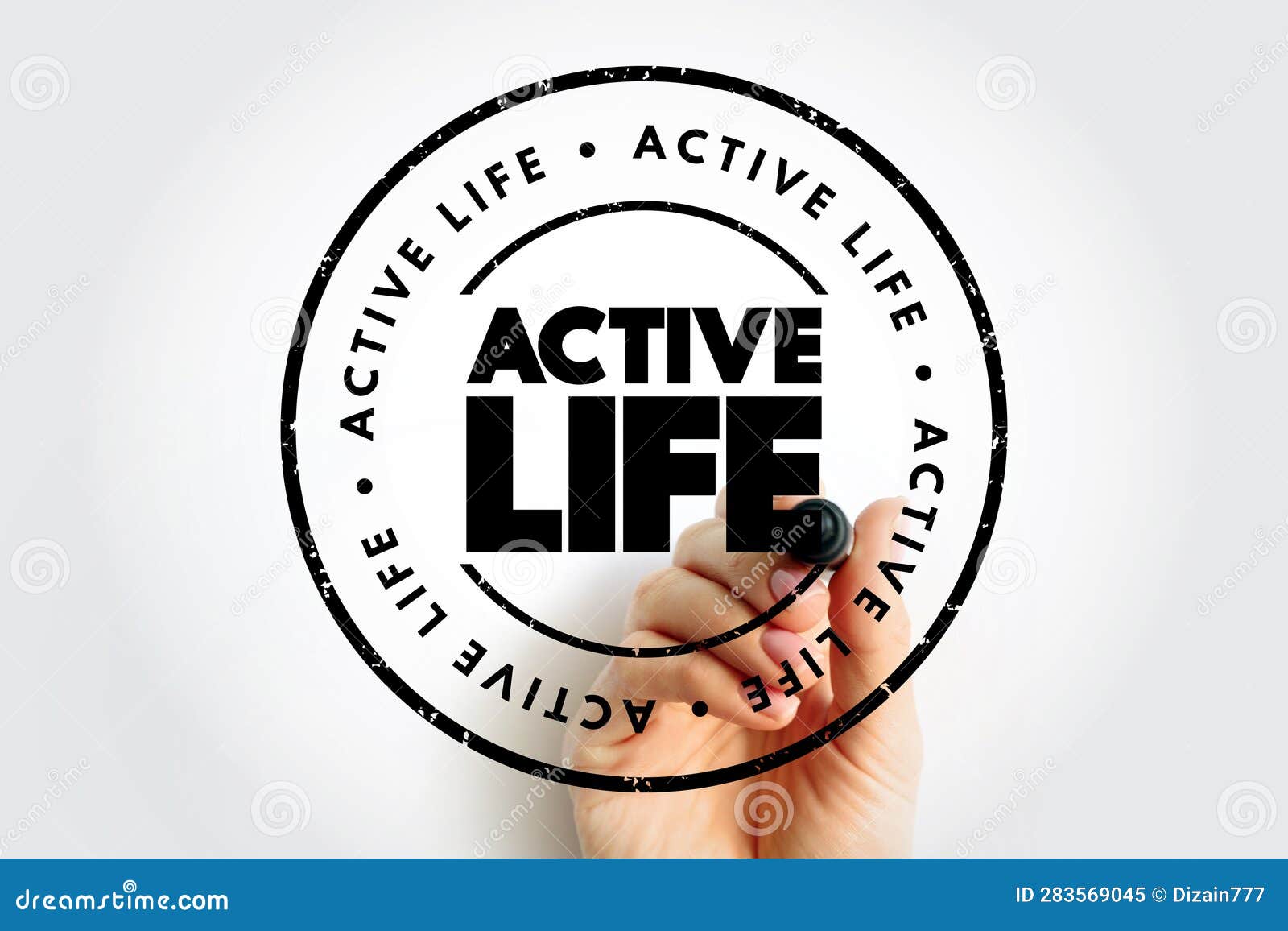 Active Life Text Stamp, Concept Background Stock Image - Image of ...