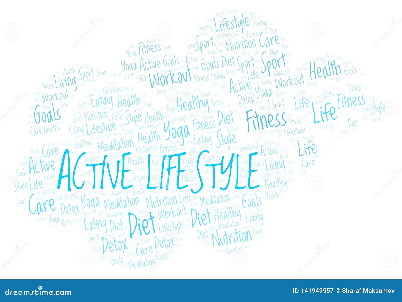 Active Lifestyle Word Cloud Stock Illustration - Illustration of bubble ...