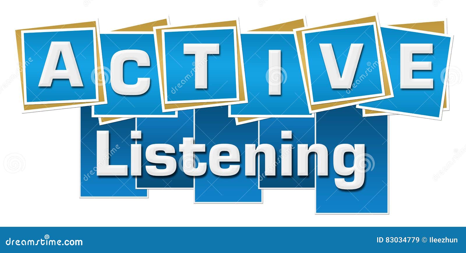 Active Listening Blue Squares Stripes Stock Illustration - Illustration ...