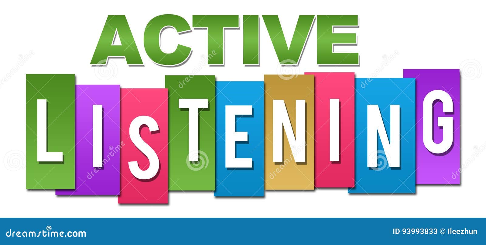 Active Listening Professional Colorful Stock Illustration ...