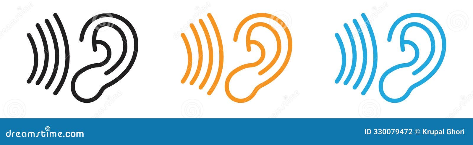 Active Listening Vector Logo Set Collection for Web App Ui Stock ...