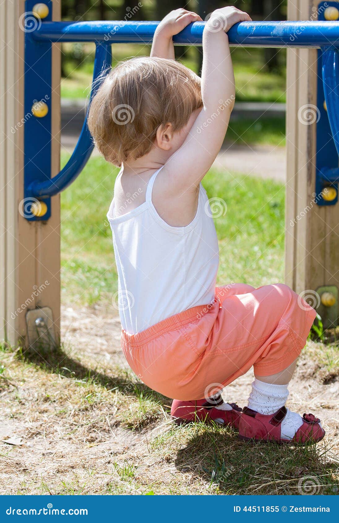 Active Little Child Climbing on a Ladder Stock Image - Image of healthy ...